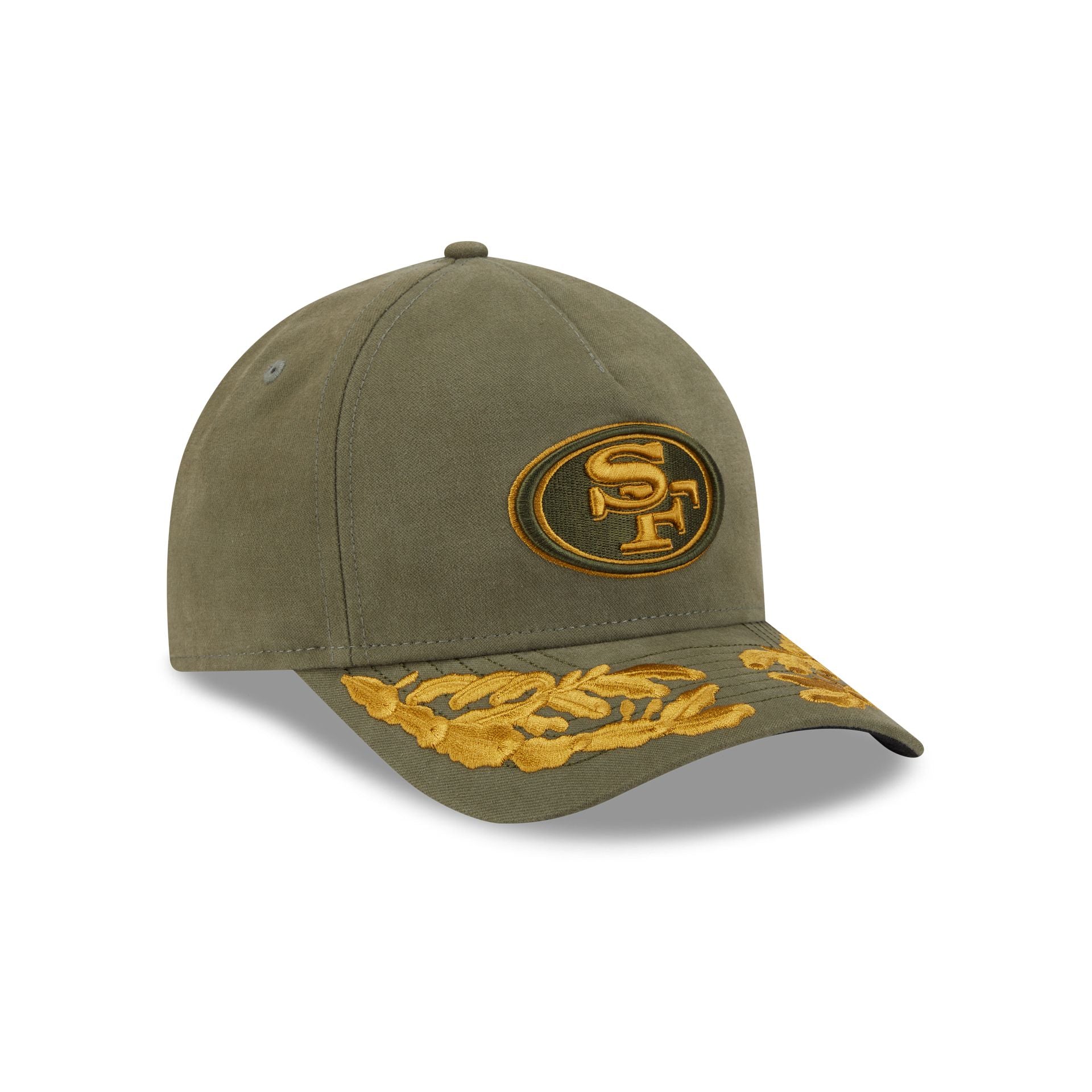 Alpha Industries x San Francisco 49ers Olive Green 9FORTY M-Crown A-Fr ...